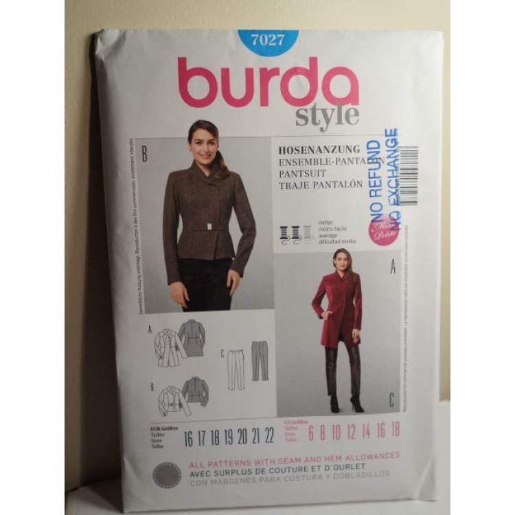 BURDA Sewing Pattern 7027